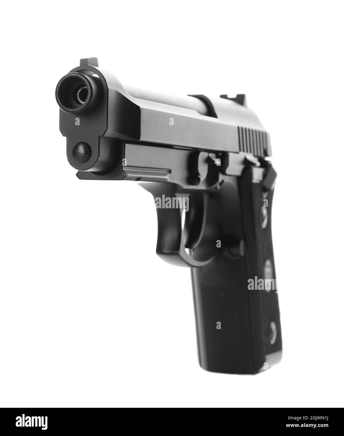 Gun on white background Stock Photo - Alamy