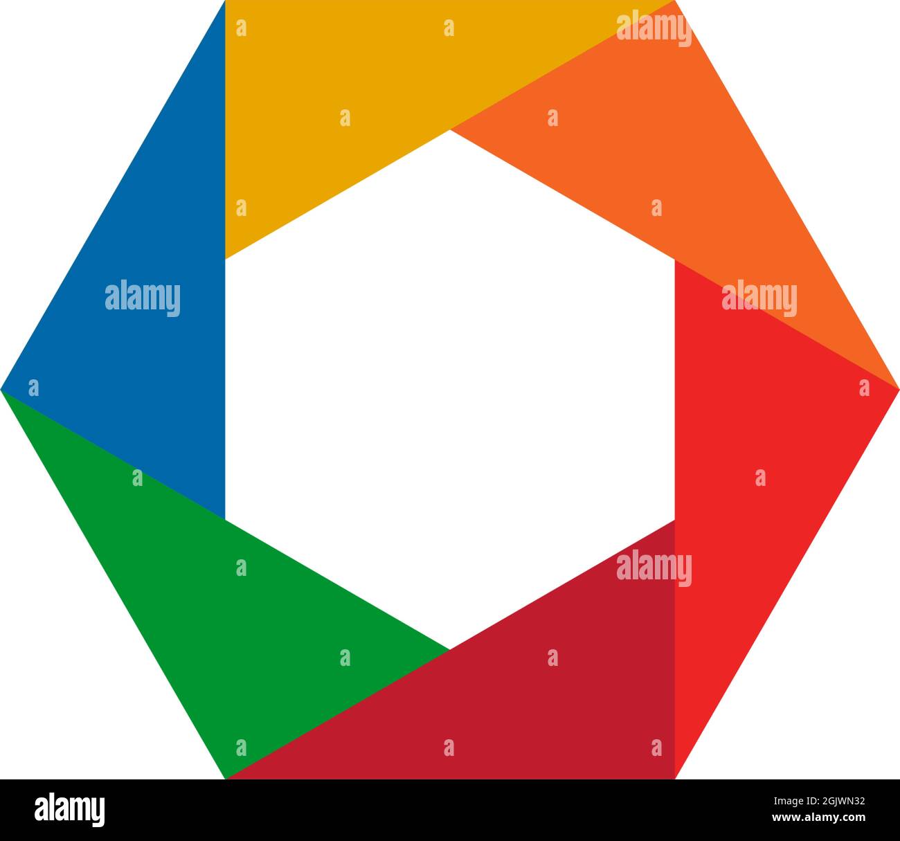 Hexagon shape icon logo design inspiration vector template Stock Vector ...