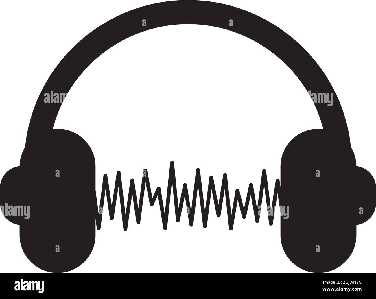 Music headphone icon logo design inspiration vector template Stock ...