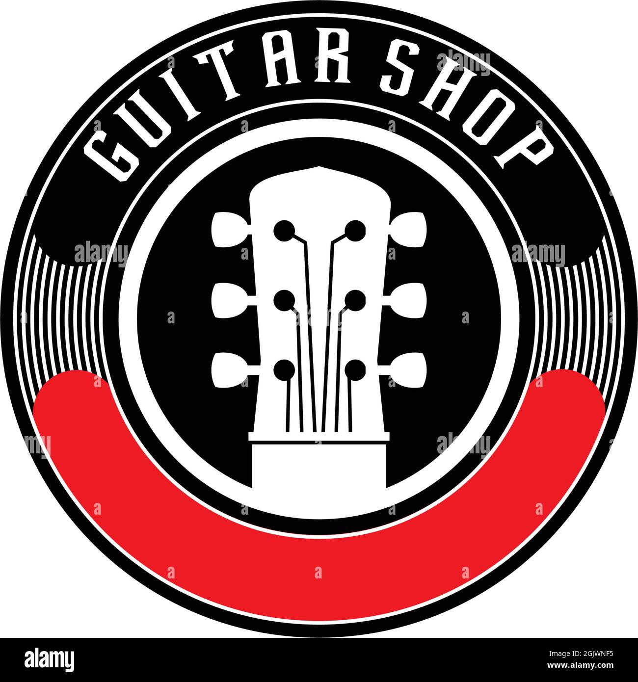 Guitar logo design inspiration vector template Stock Vector Image & Art ...