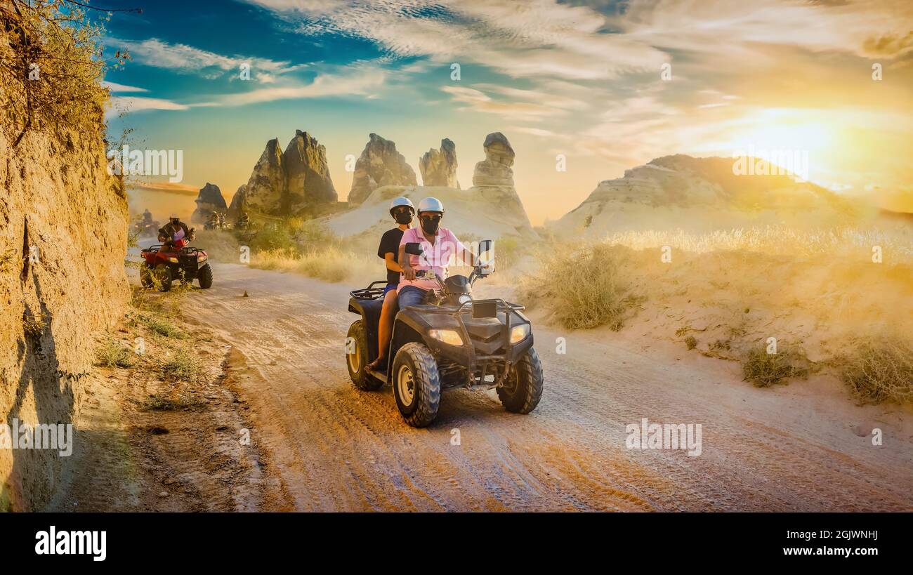 ATV Quad Bike in front of mountains landscape in Turkey Stock Photo - Alamy