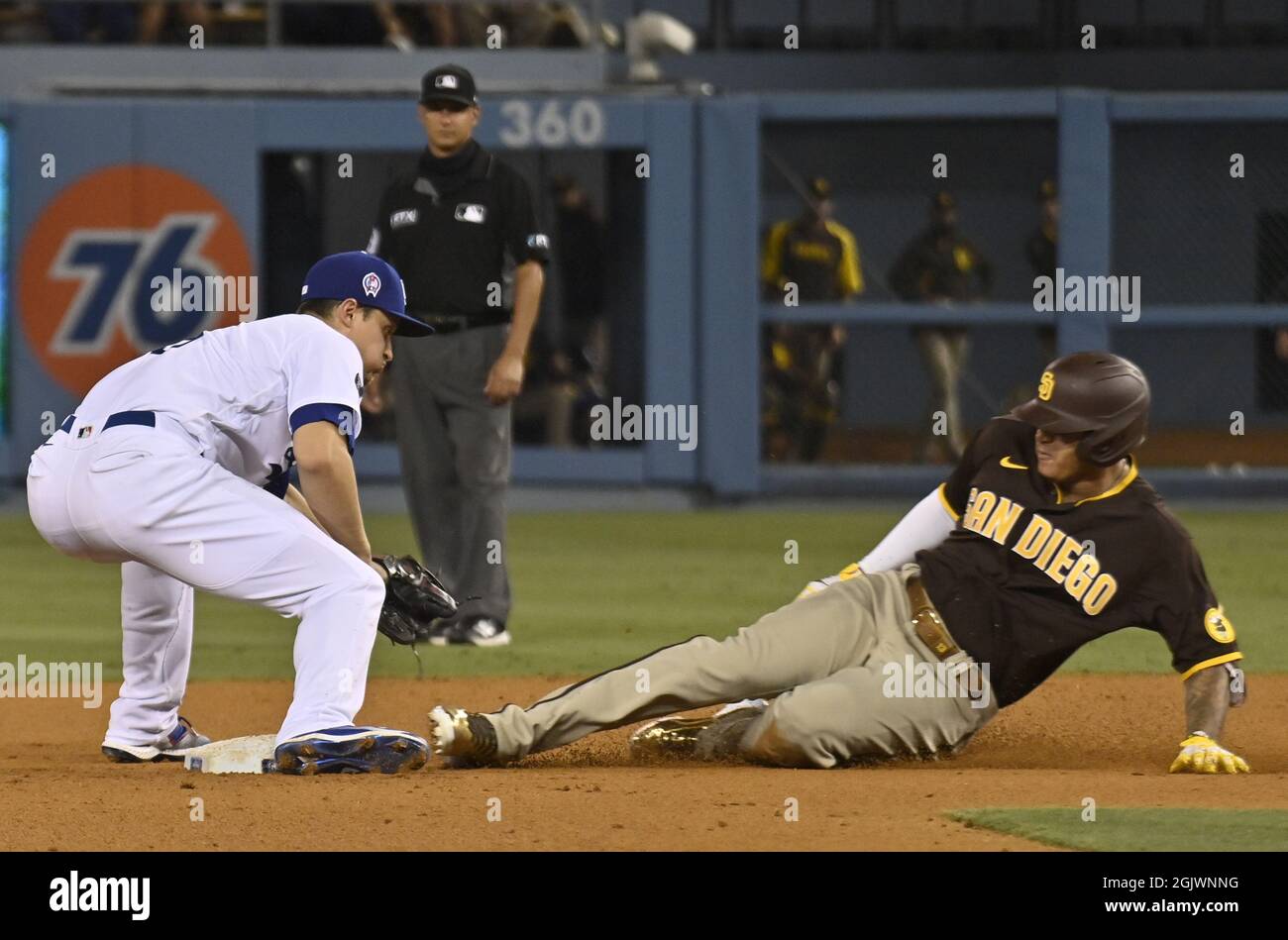 Los Angeles, United States. 12th Sep, 2021. San Diego Padres' Manny ...