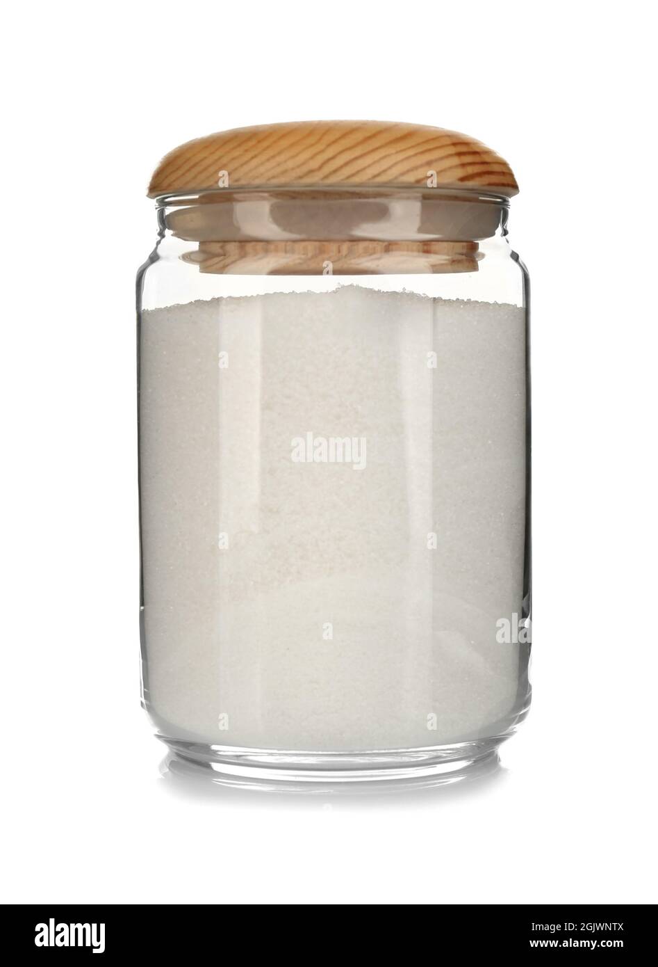 Sugar bowl on white background Stock Photo - Alamy