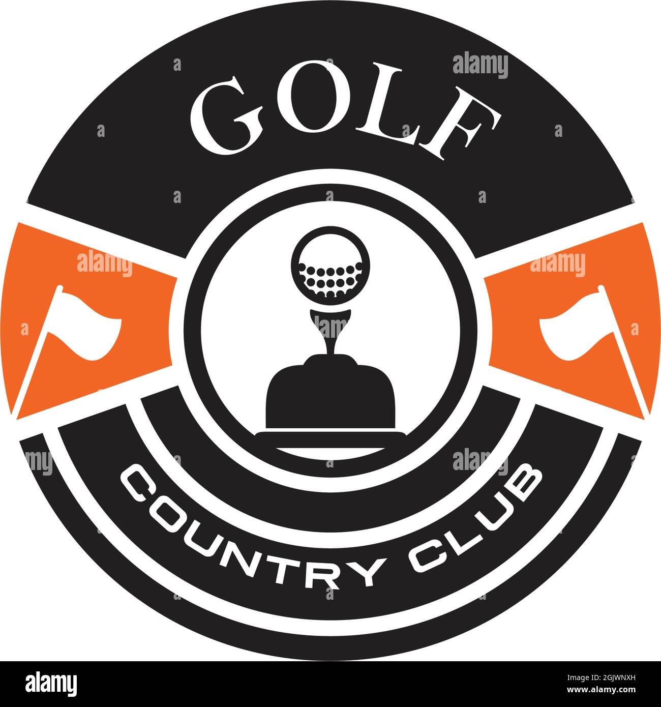 Emblem logo design for golf sport activity vector illustration template ...