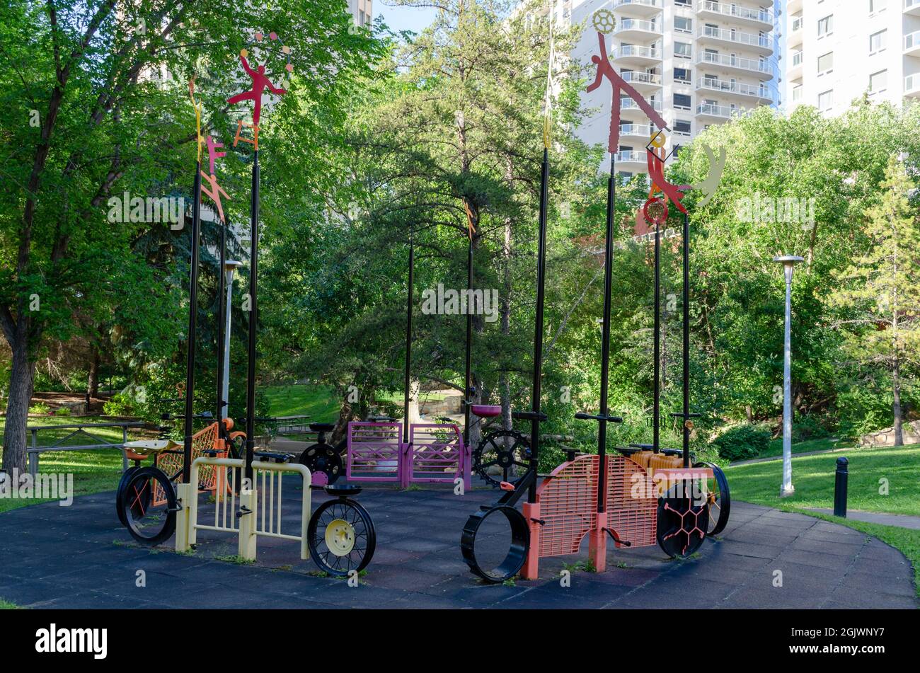 playground in the park, abstract designs Stock Photo - Alamy