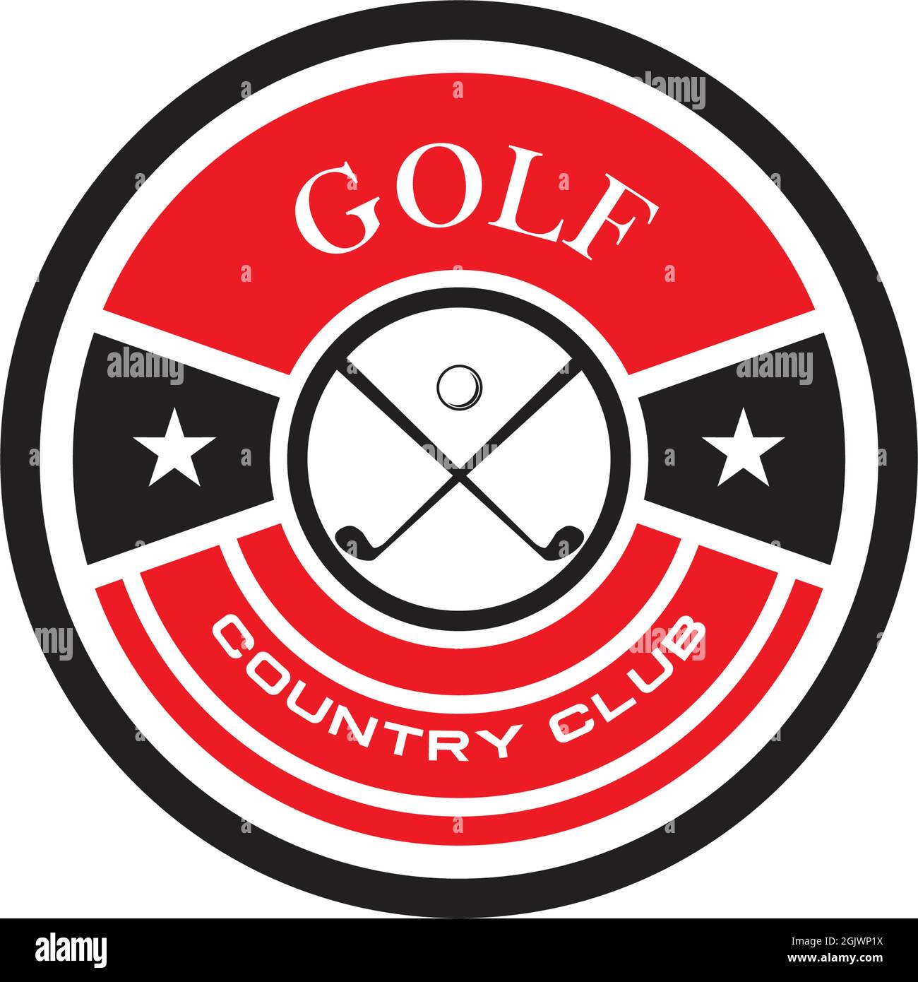 Emblem logo design for golf sport activity vector illustration template ...