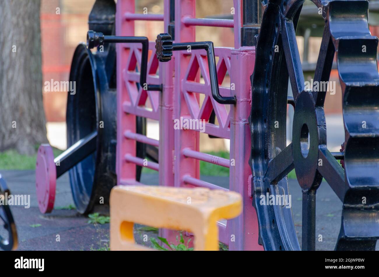 playground in the park, abstract designs Stock Photo - Alamy
