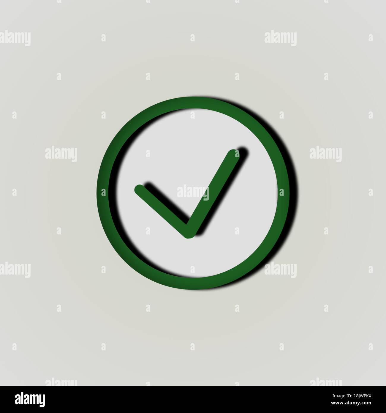 Flate check mark icon web colorful arrow to down, Mobile and business ...