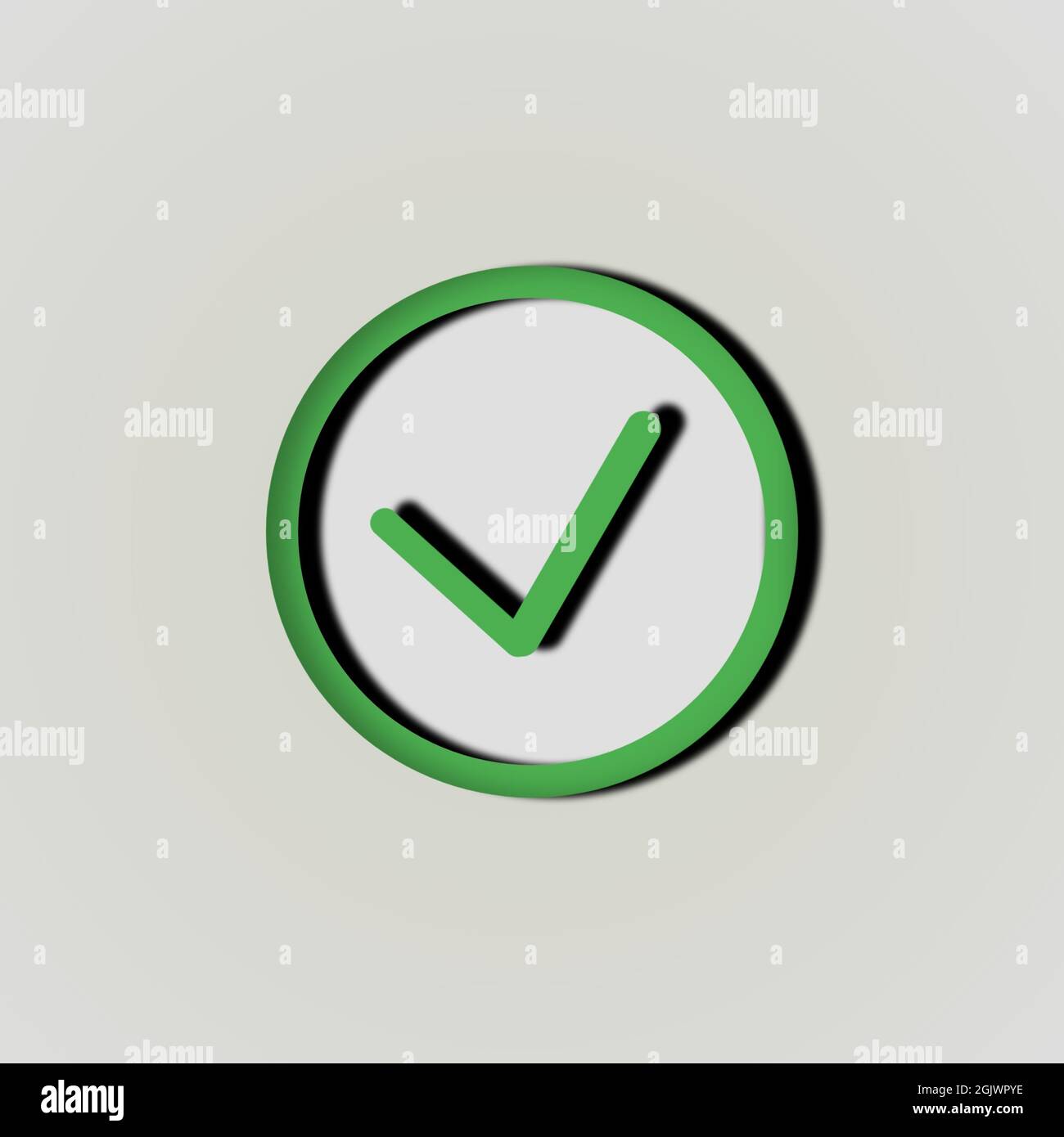 Flate check mark icon web colorful arrow to down, Mobile and business ...