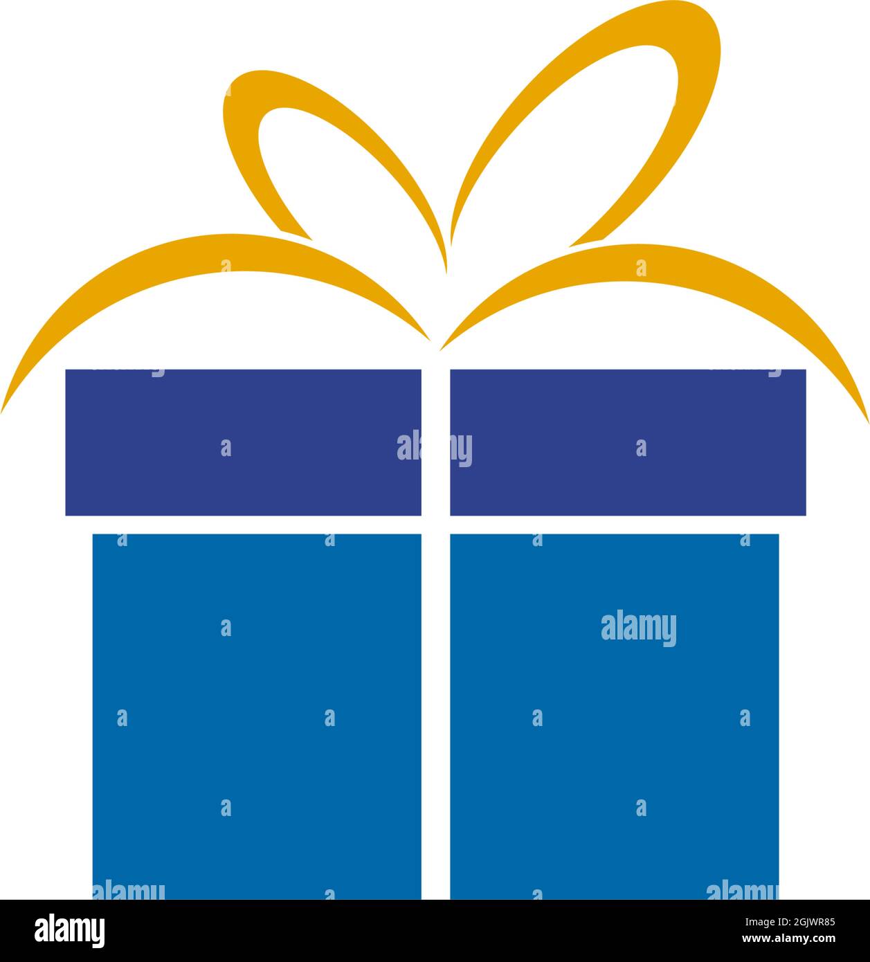 Gift box present icon logo design vector illustration template Stock ...