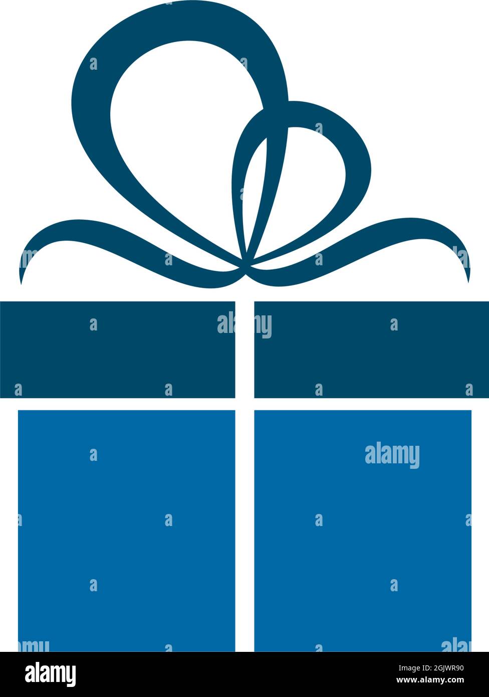 Gift box present icon logo design vector illustration template Stock ...