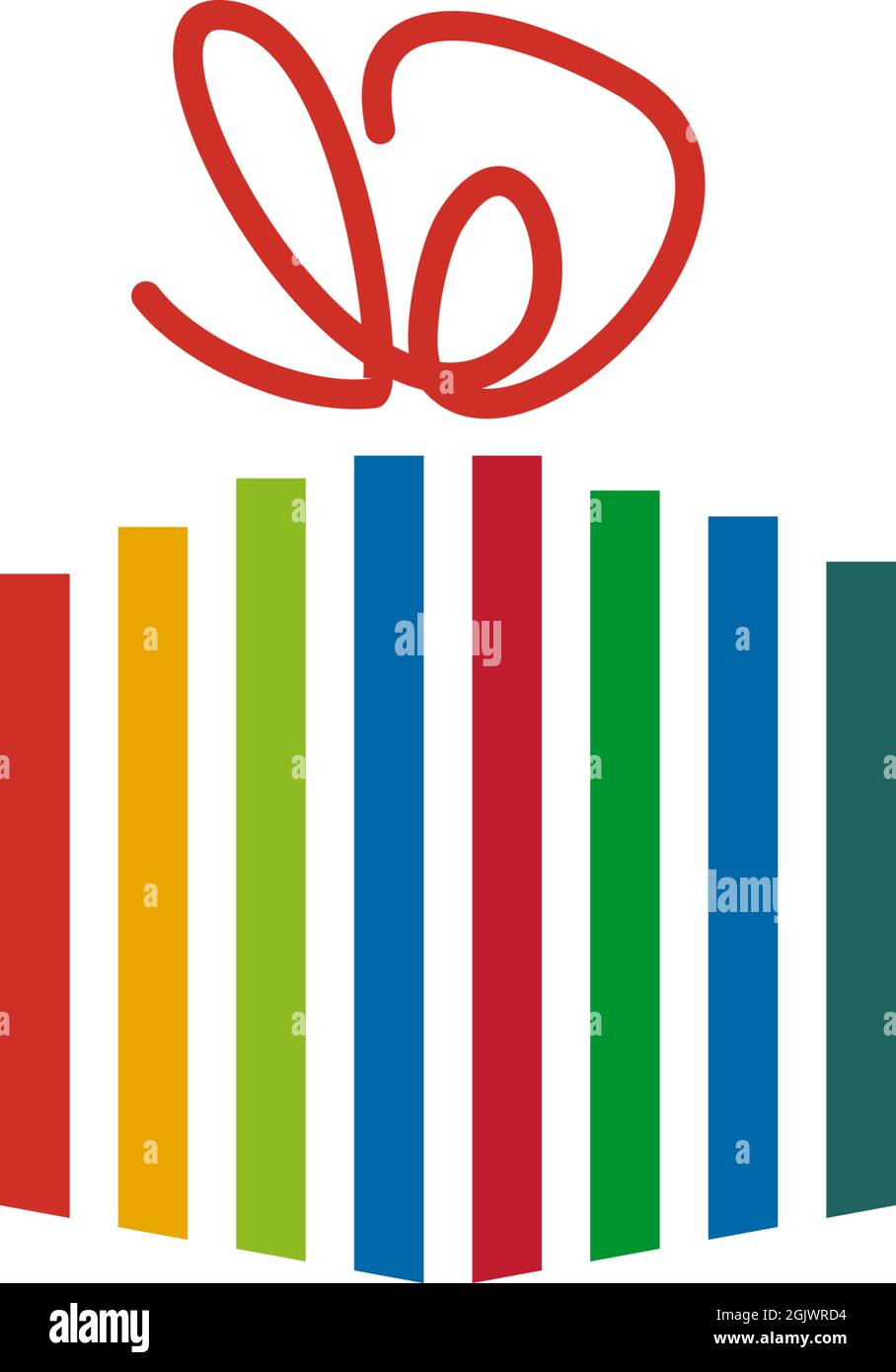 Gift box present icon logo design vector illustration template Stock ...