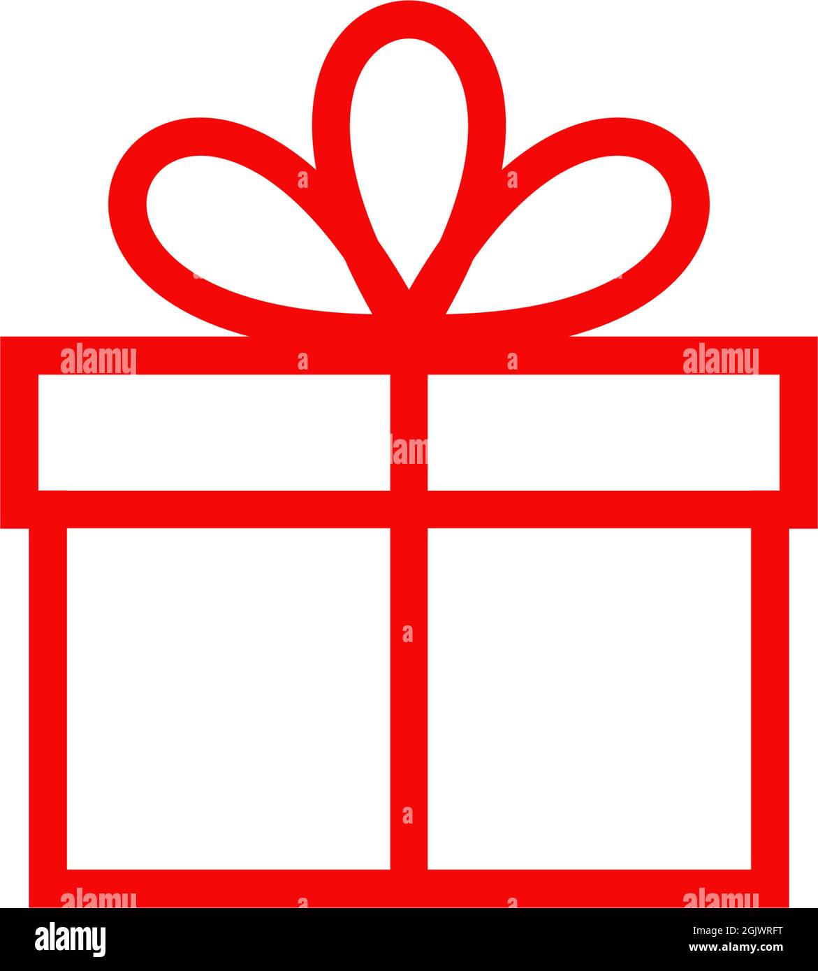 Gift box present icon logo design vector illustration template Stock ...