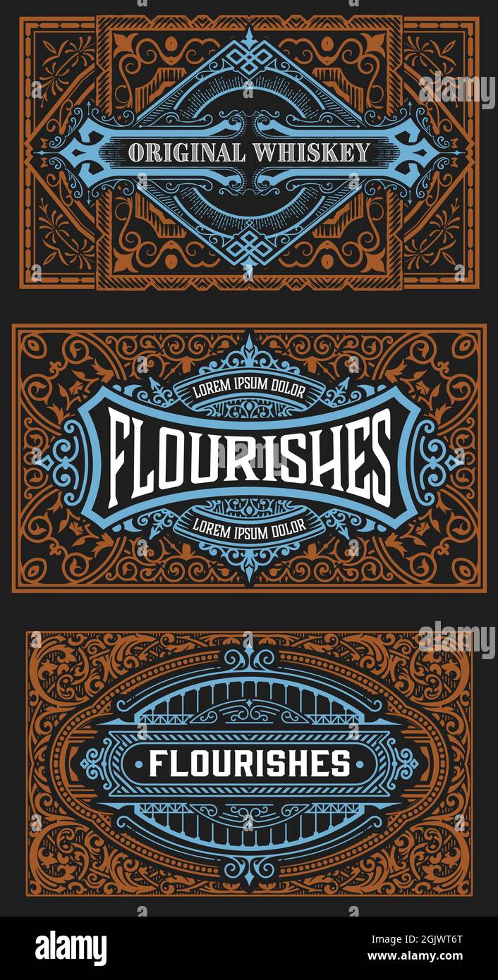 Set of 3 vintage labels for packing Stock Vector Image & Art - Alamy