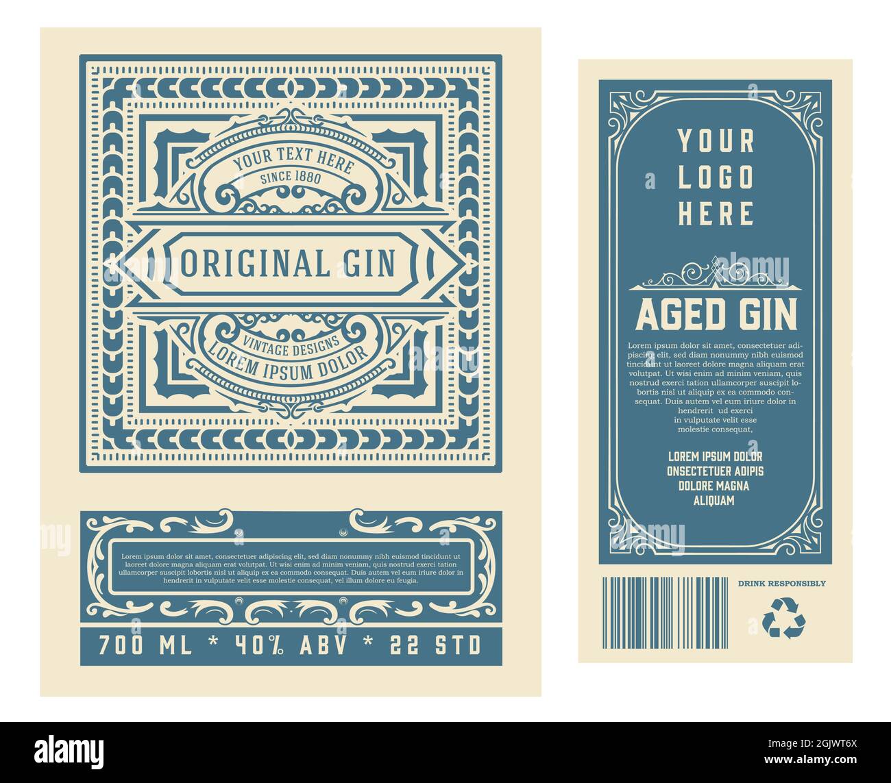 Whiskey label with old frames Stock Vector Image & Art - Alamy
