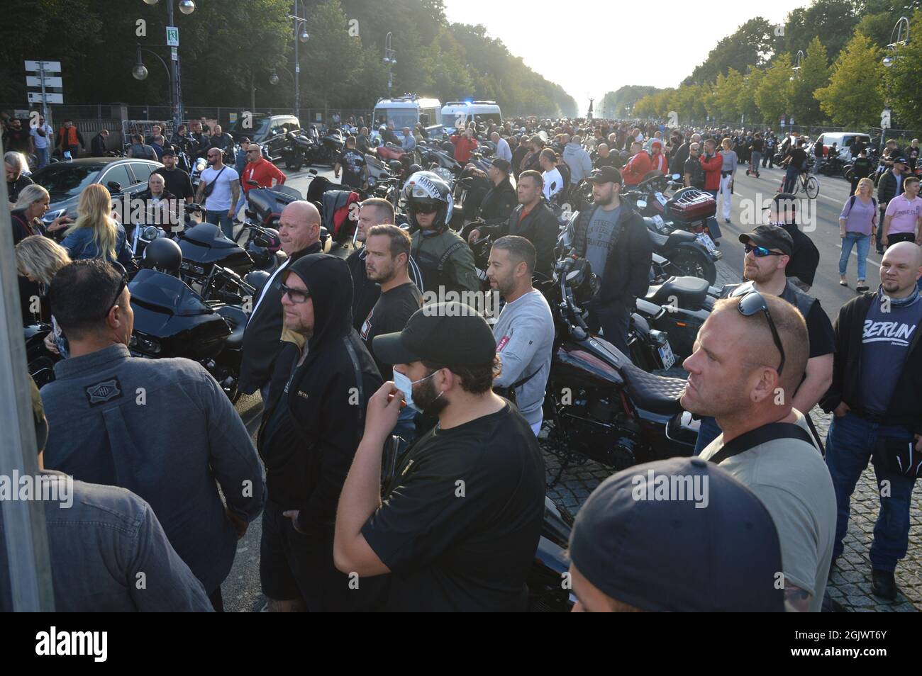 "Freedom is our religion" demonstration - Members of the motorcycle ...