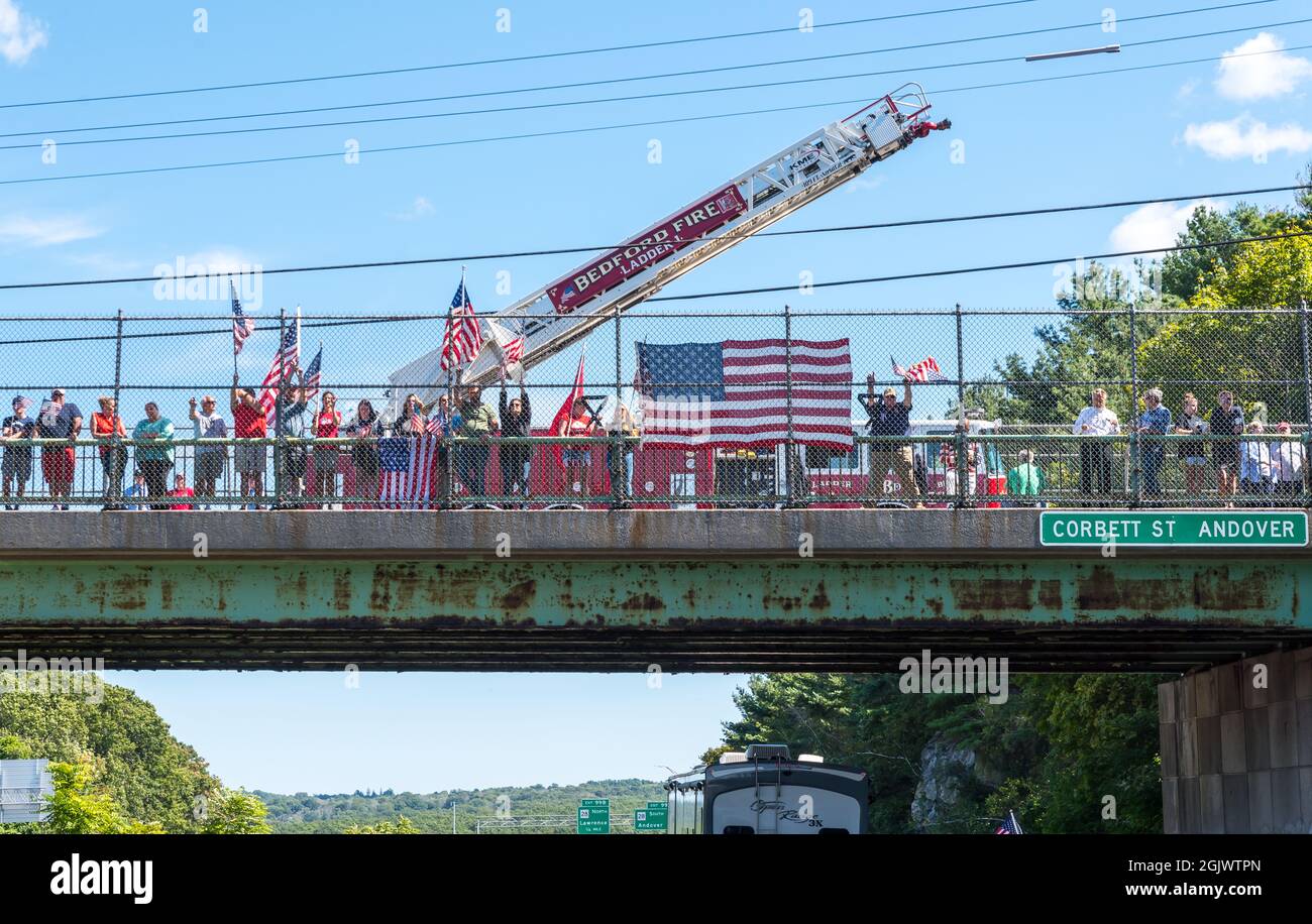 September 11, 2021. Lawrence, Massachusetts. A welcome home for USMC ...