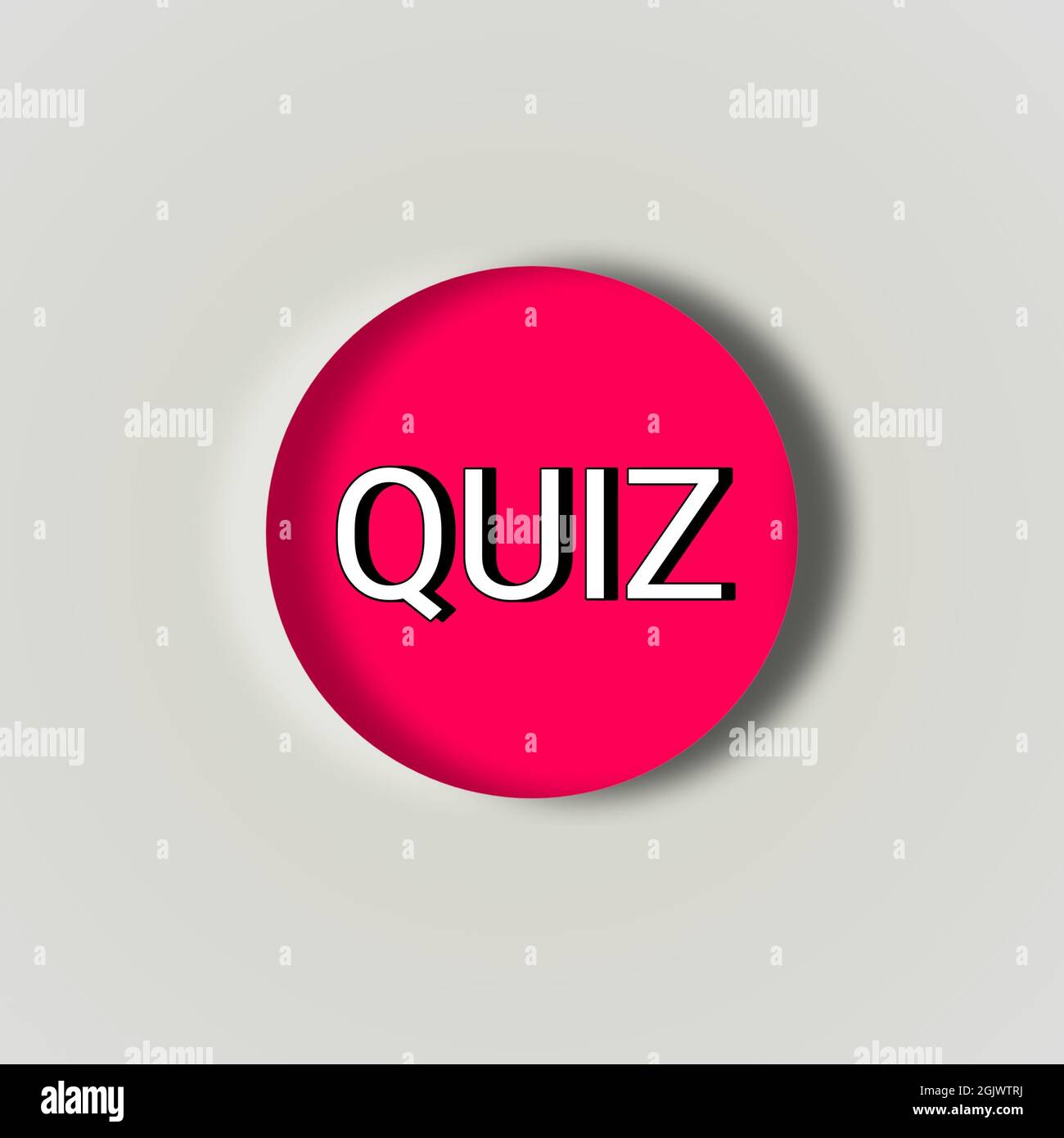 Beautiful quiz web icon sticker colorful white background Stock Photo ...