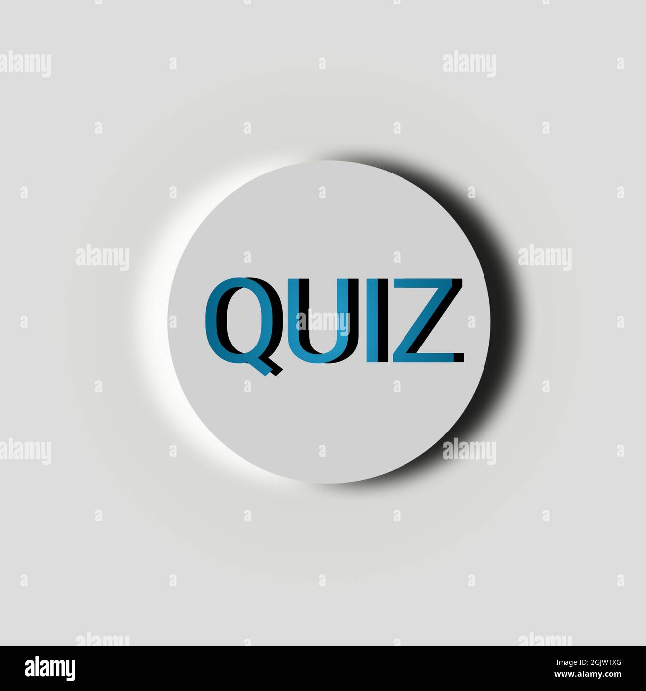 Beautiful quiz web icon sticker colorful white background Stock Photo ...