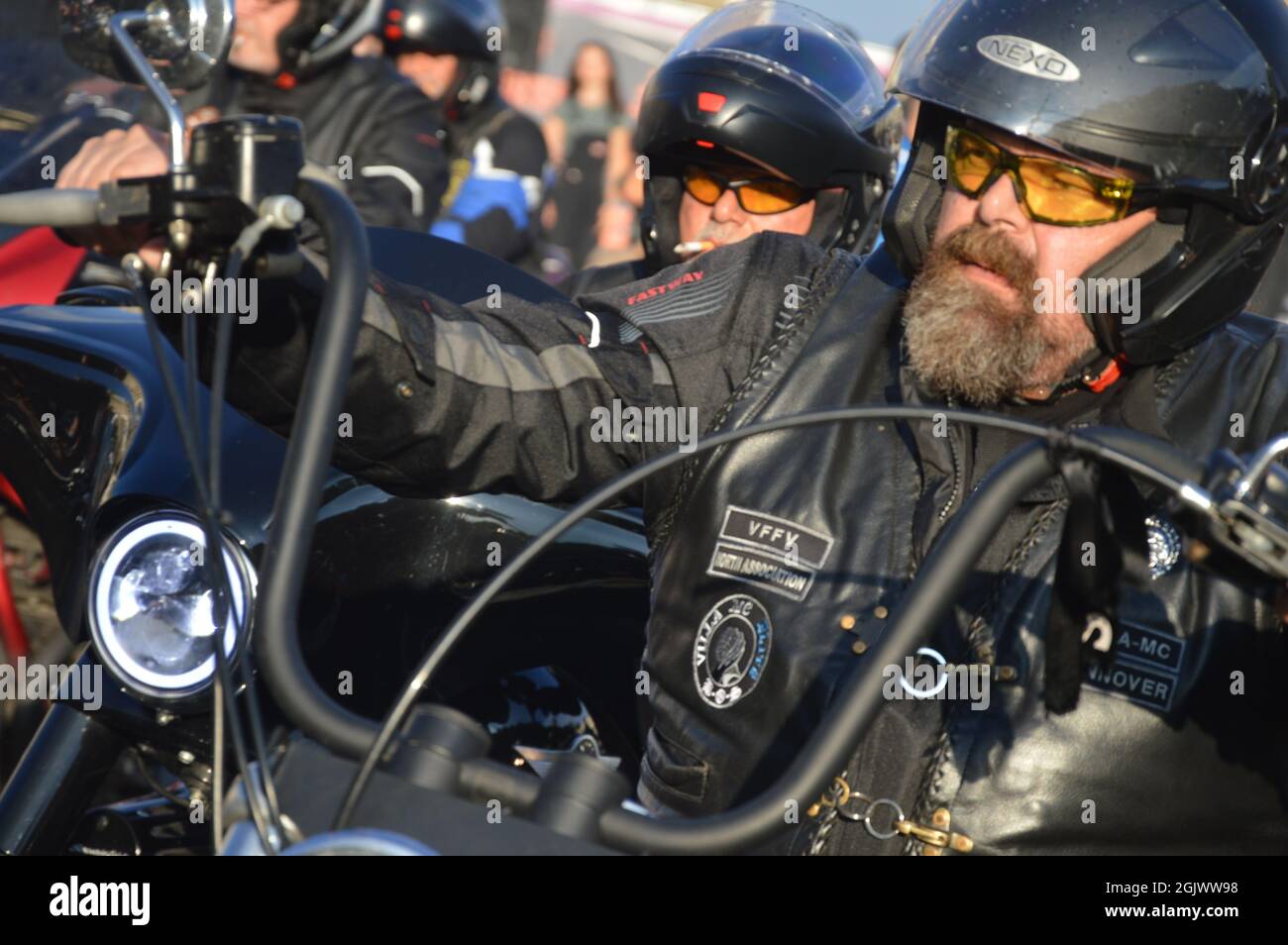 "Freedom is our religion" demonstration - Members of the motorcycle ...