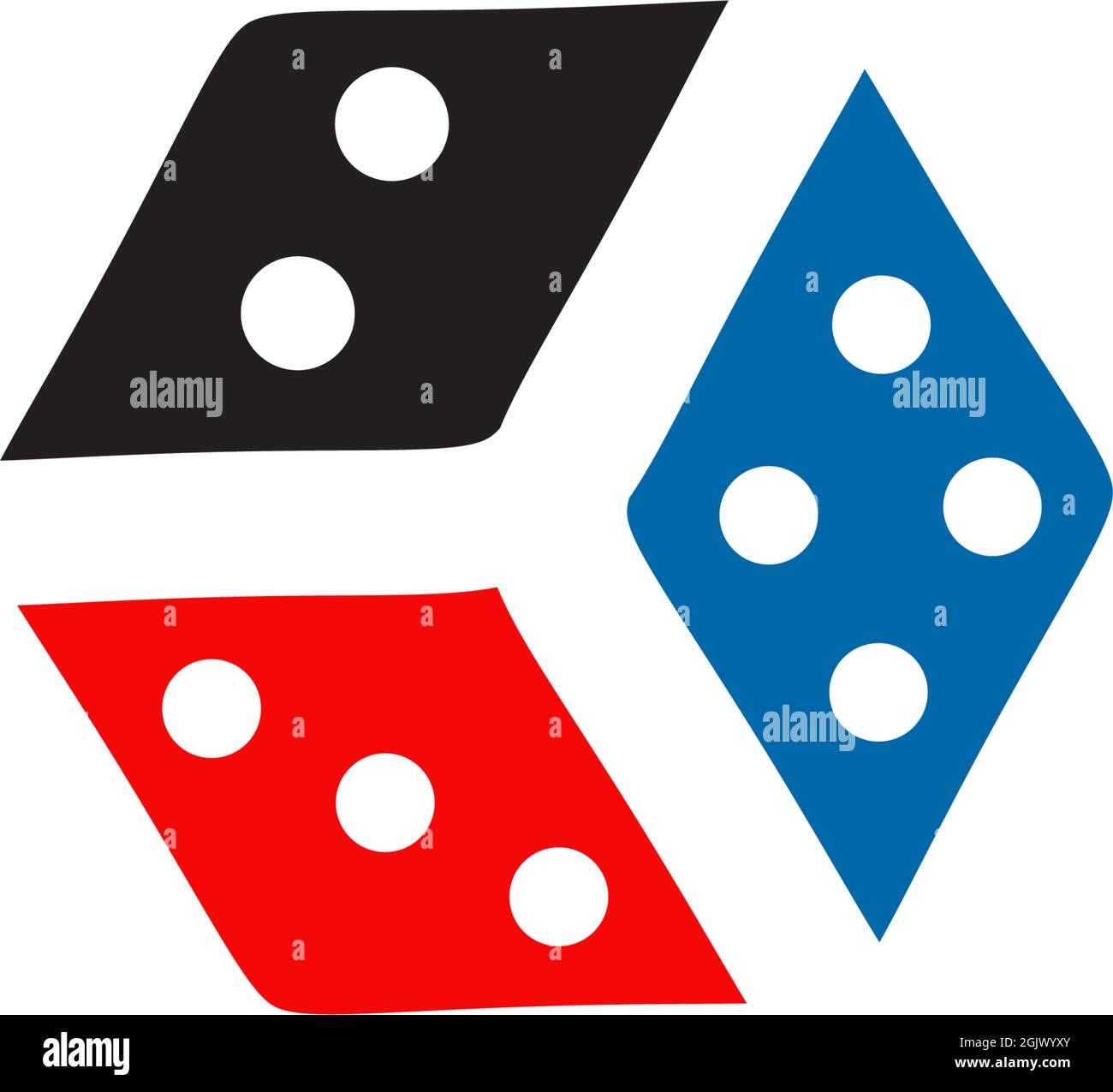 Dice icon logo design inspiration vector template Stock Vector Image ...