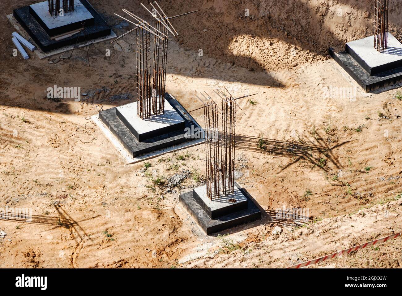Construction foundation excavation reinforcement High Resolution Stock ...