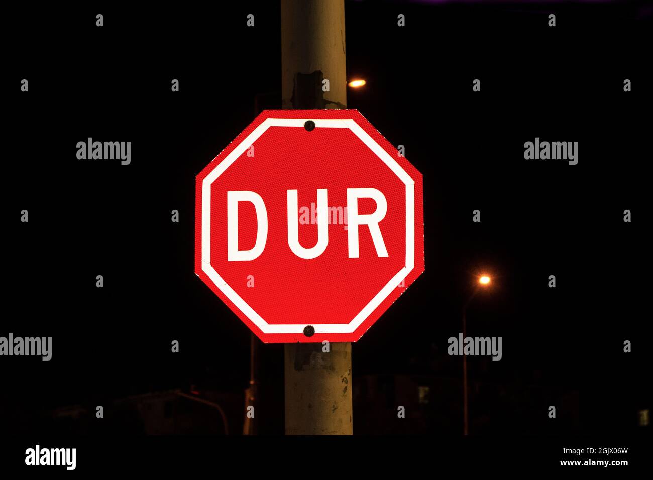 Stop pillar hi-res stock photography and images - Alamy