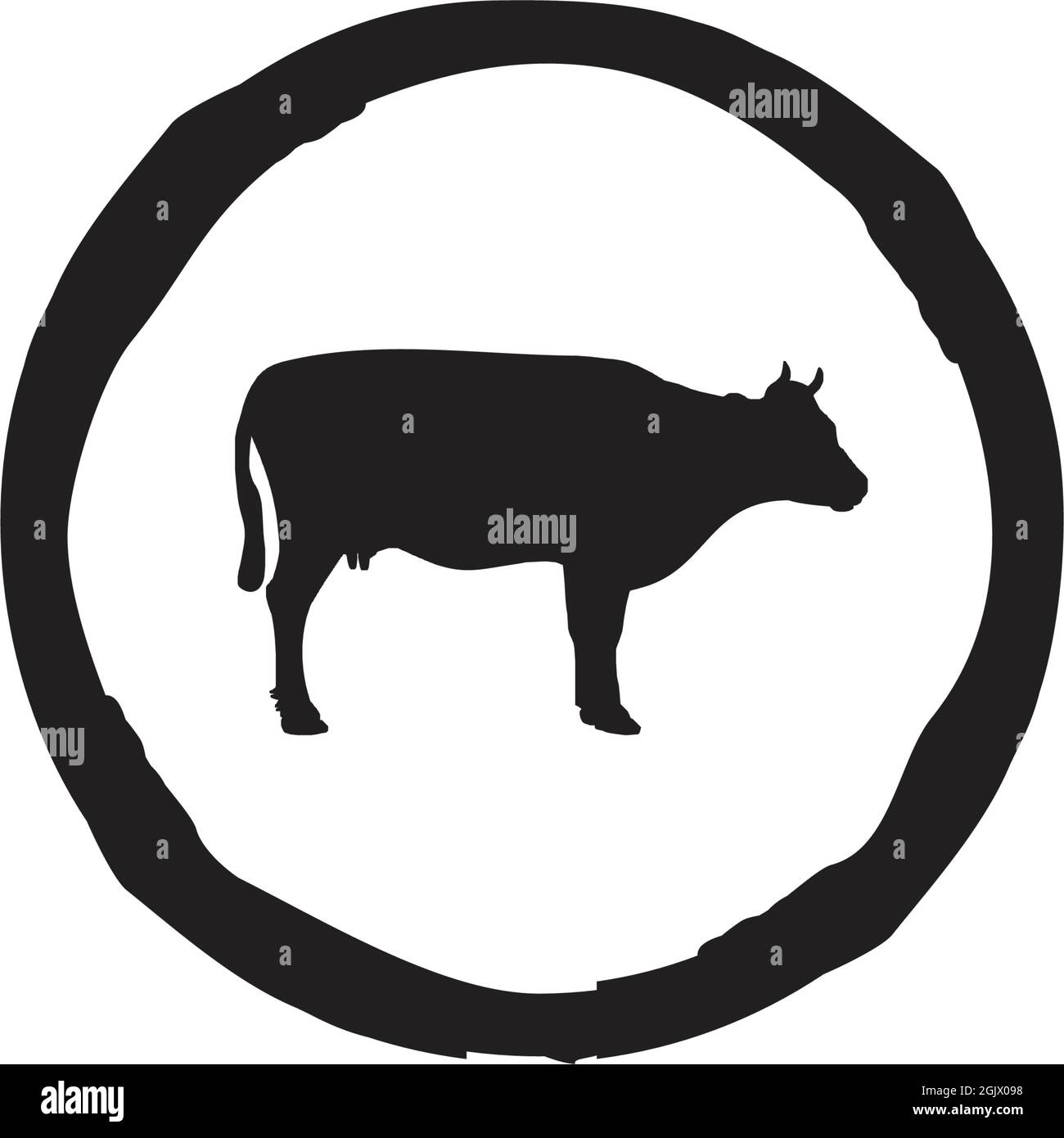 Cow cattle logo design inspiraiton vector template Stock Vector Image ...