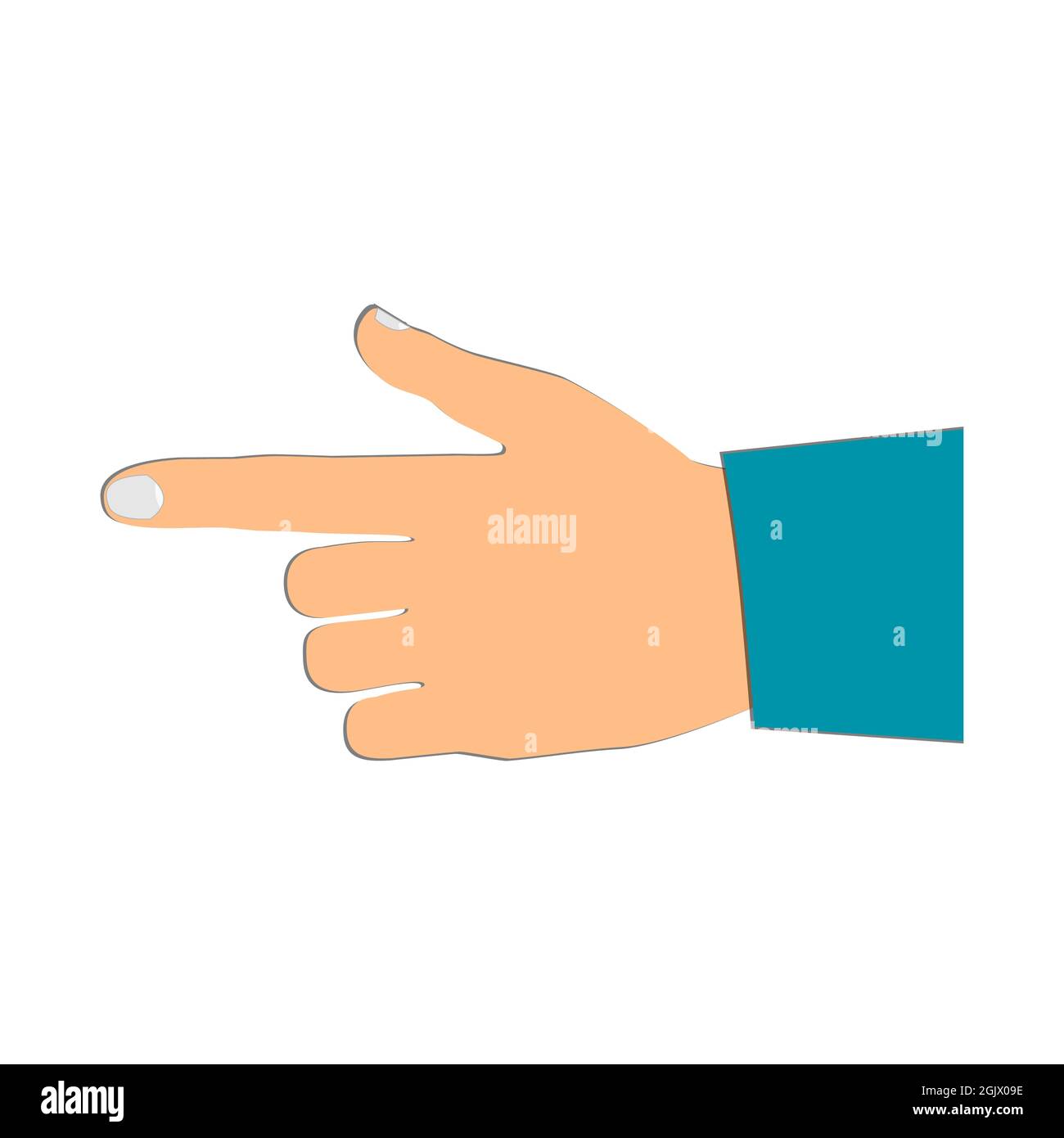 The direction of movement. Direction indicator. A hand with an index ...