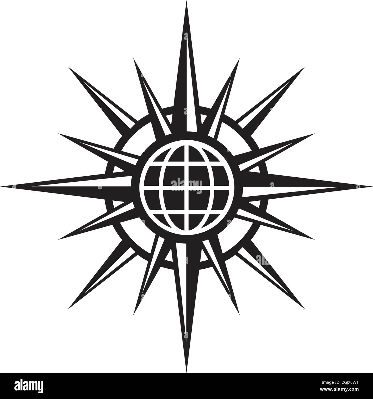 Compass logo icon design inspiration vector illustration template Stock ...