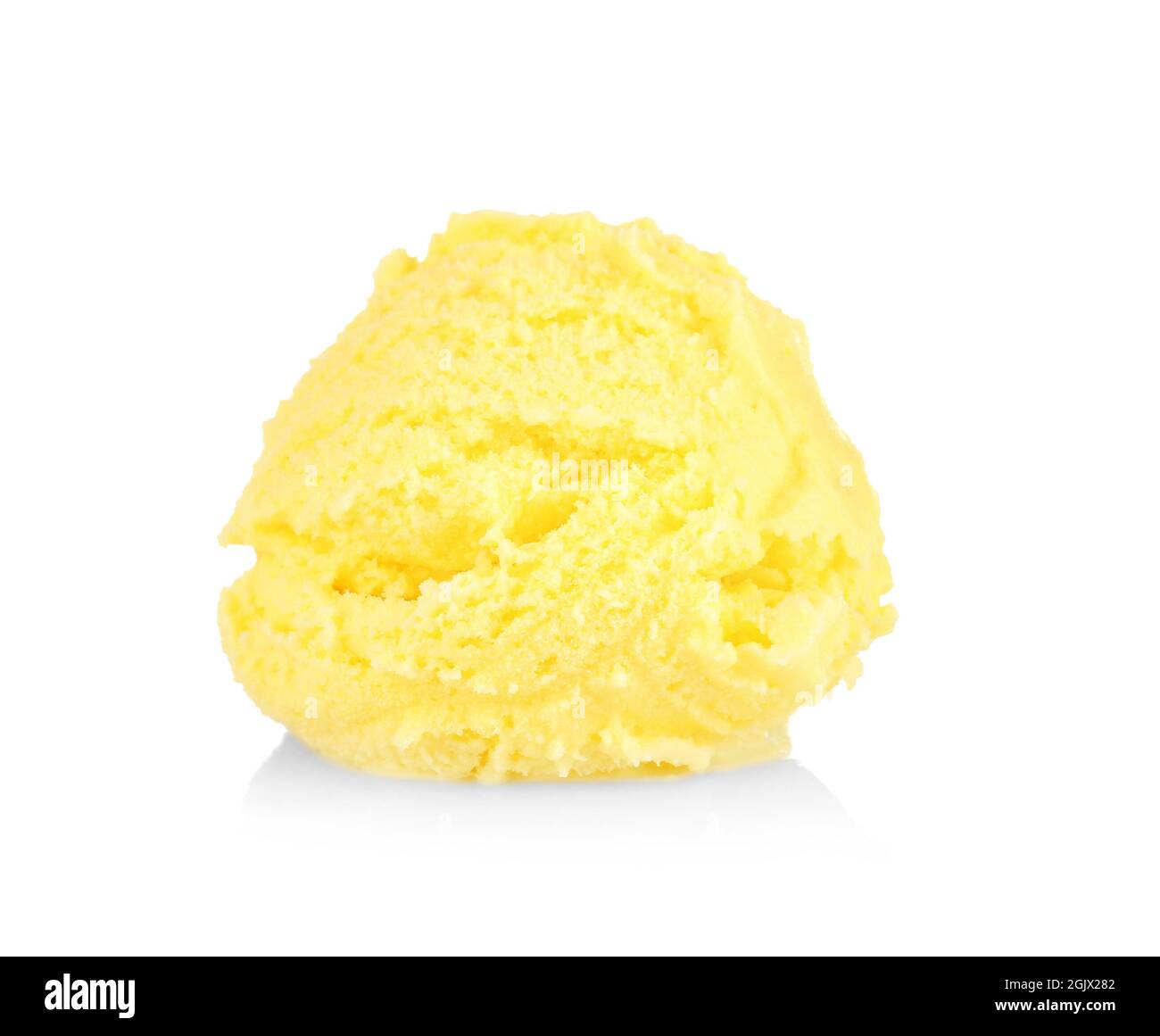 Color ice cream ball on white background Stock Photo - Alamy