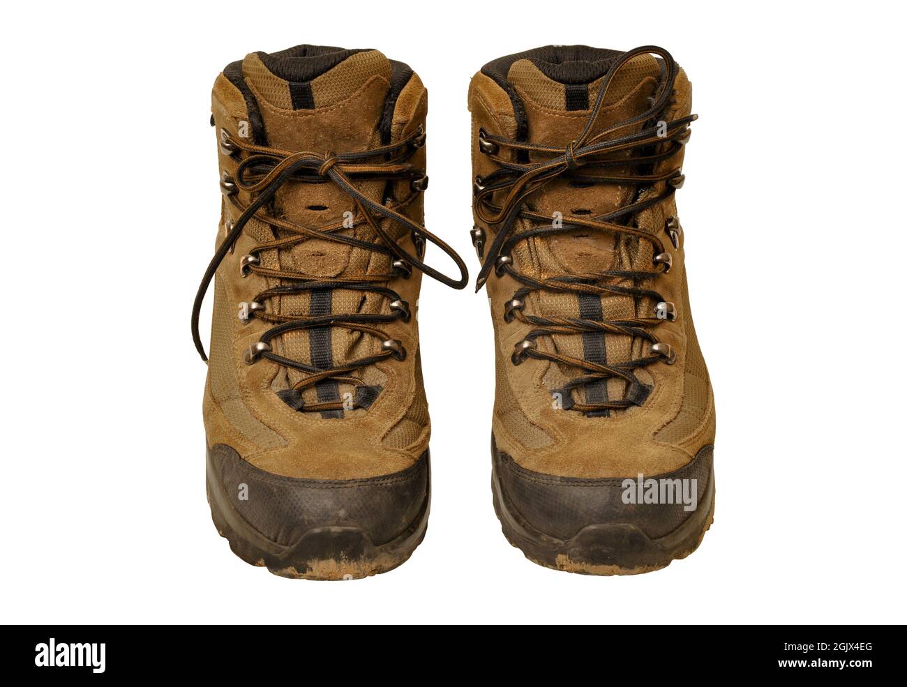 Hiking shoes and a white background, Sturdy hiking boots, strong hiking ...