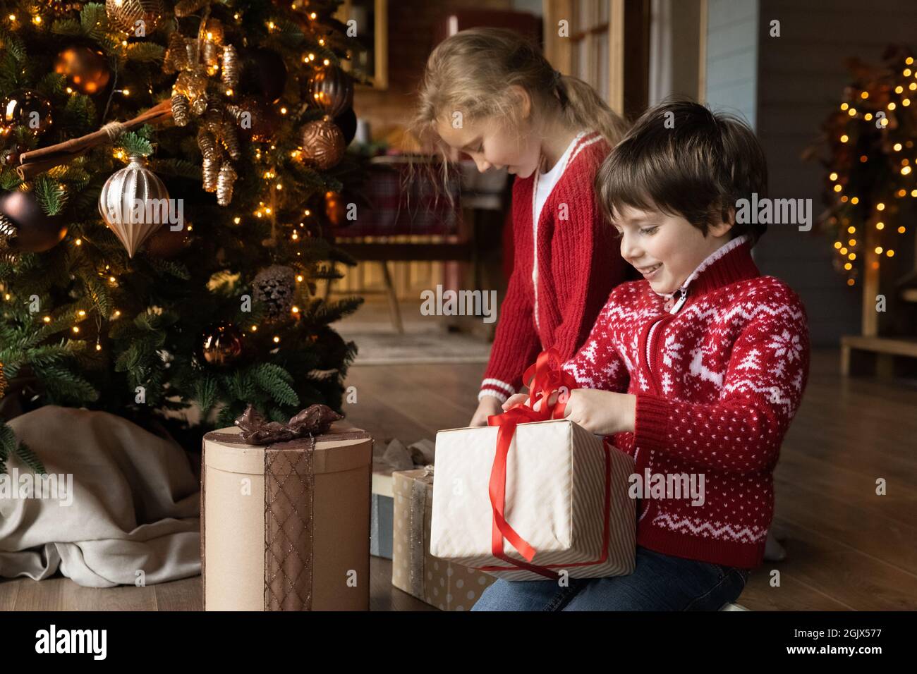 Open Presents Under Tree High Resolution Stock Photography and Images ...