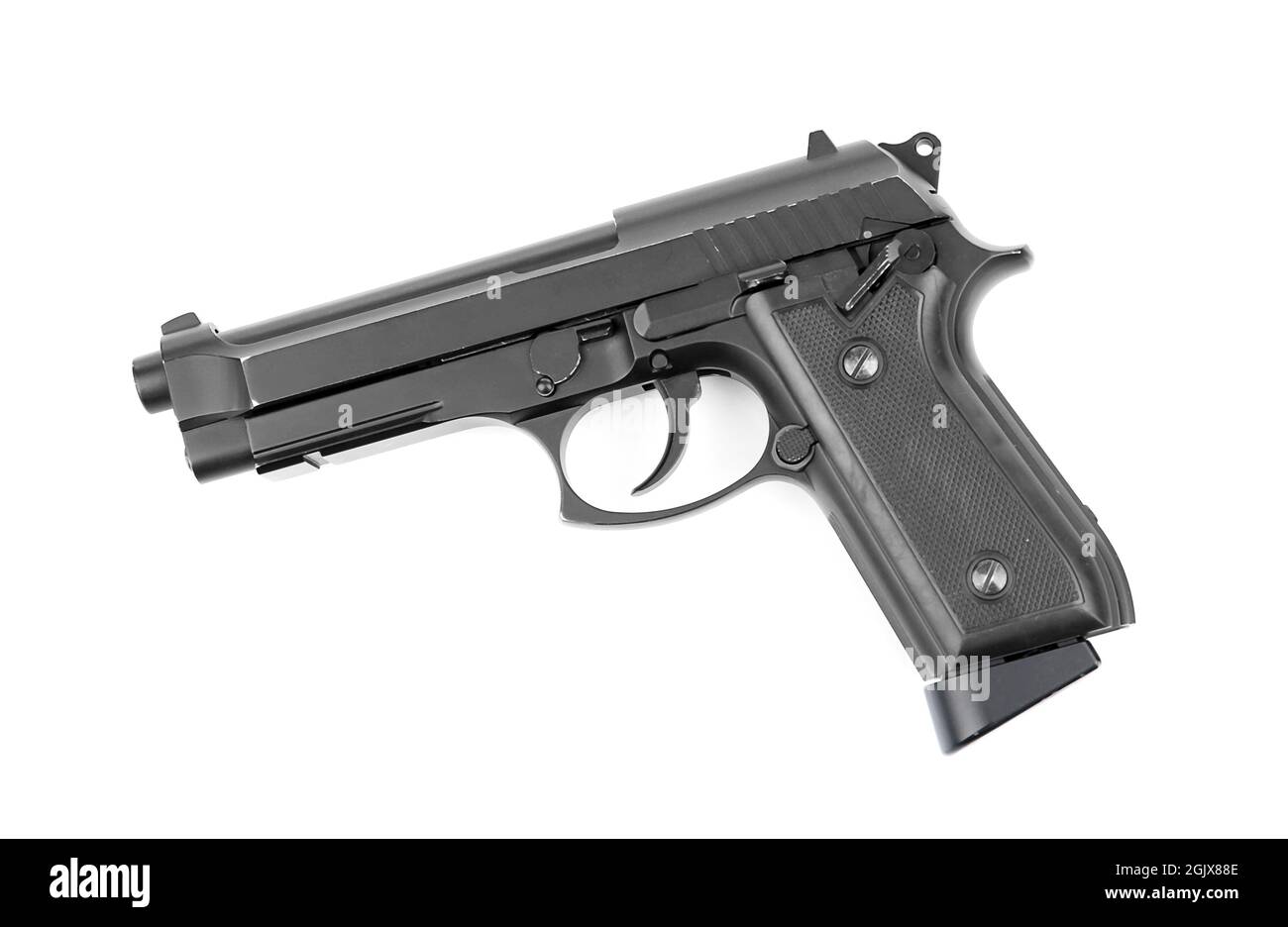 Gun on white background Stock Photo - Alamy