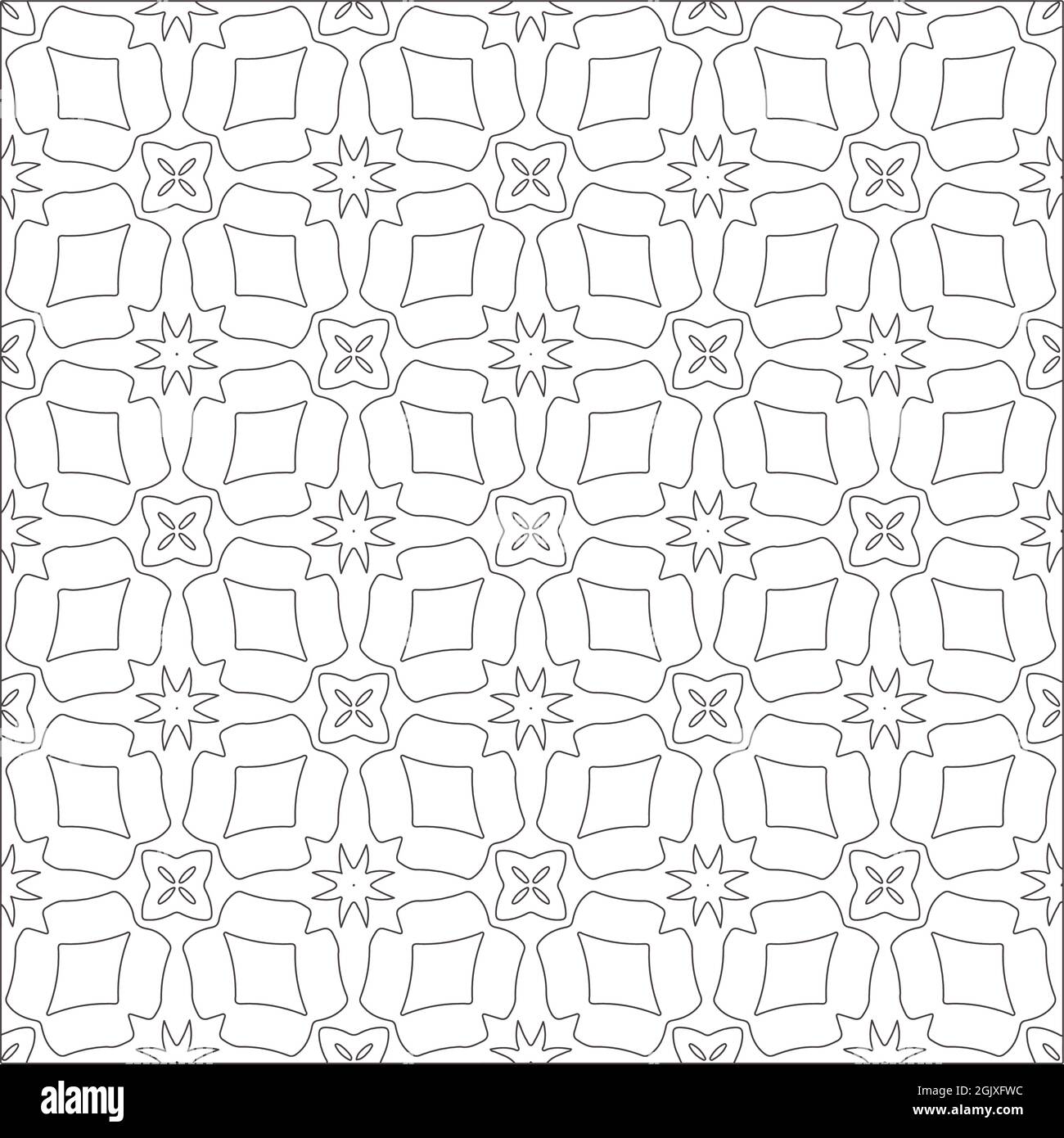 Vector pattern with symmetrical elements . Repeating geometric tiles ...