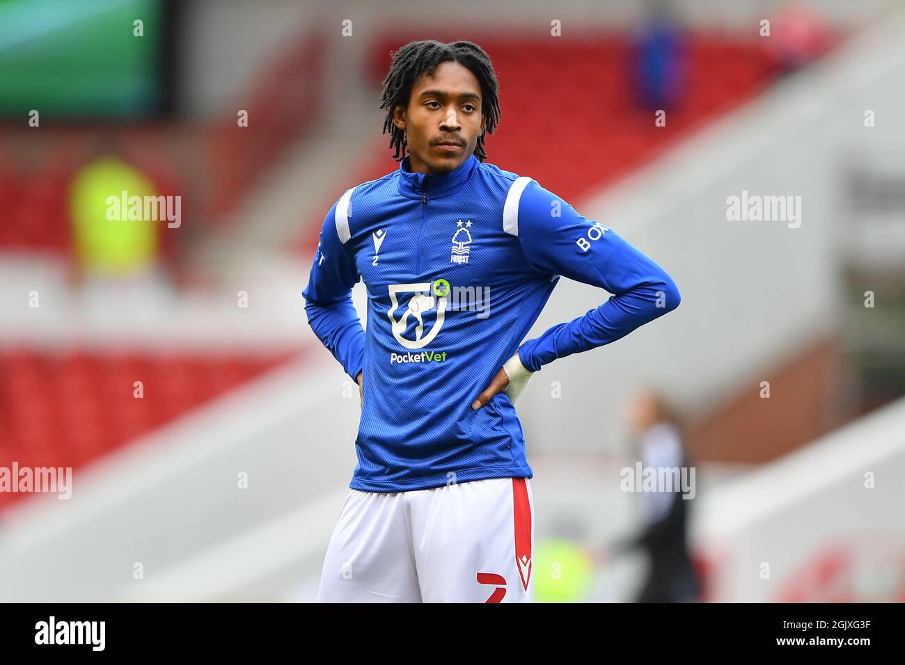NOTTINGHAM, UK. SEPT 12TH Djed Spence of Nottingham Forest during the ...
