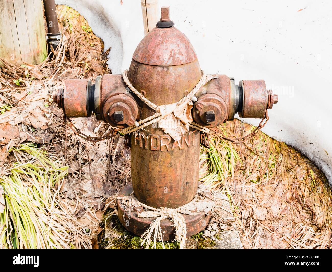 A closeup shot of a rustic fire hydrant in Japan Stock Photo - Alamy