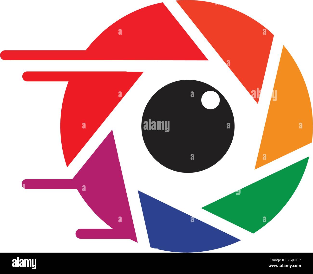 Camera lens icon logo design inspiration for photography activity Stock ...