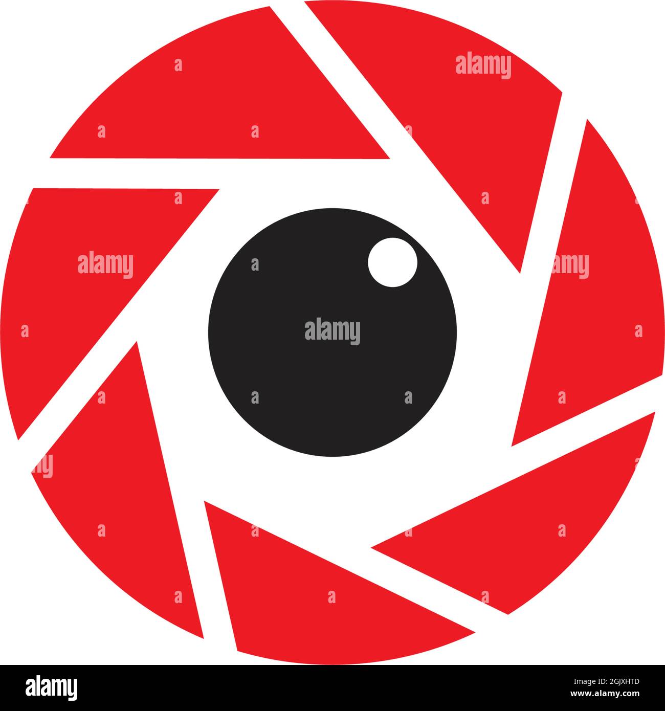 Camera lens icon logo design inspiration for photography activity Stock ...