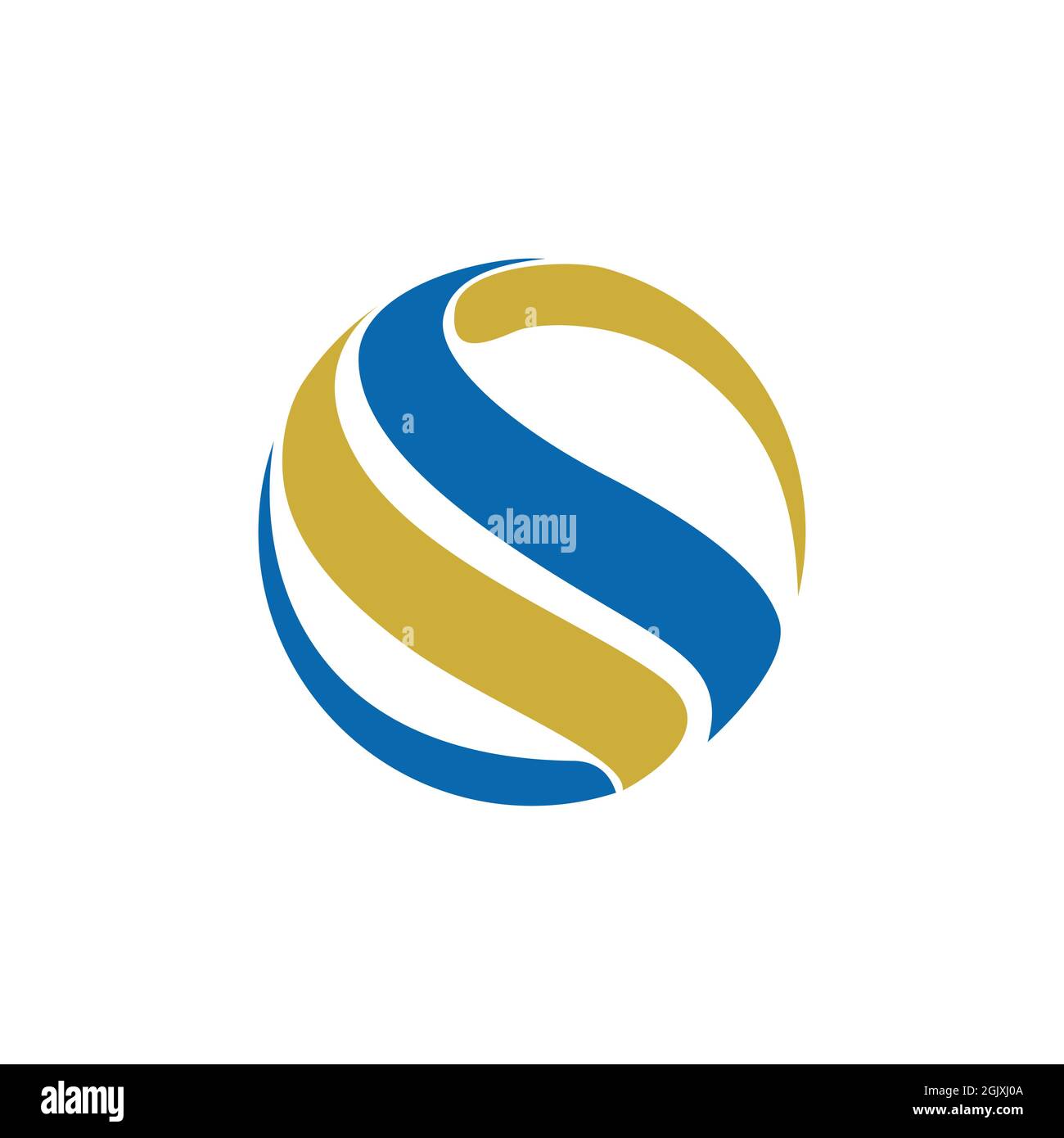 abstract letter S circle logo icon flat vector concept graphic simple ...