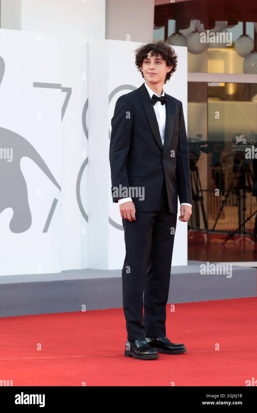 Venice, Italy. 11th Sep, 2021. Filippo Scotti attends the closing ...