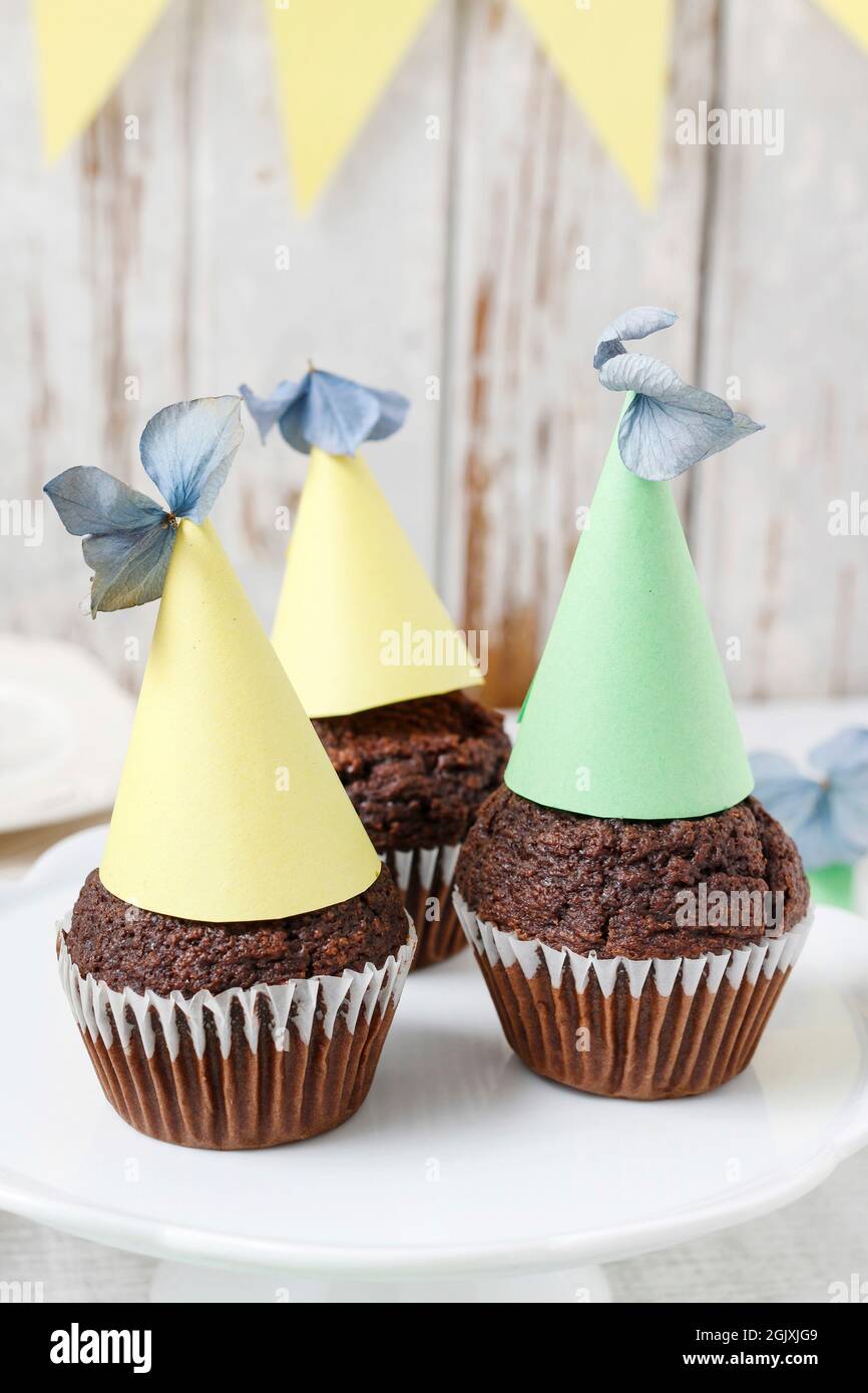 How to make paper party decorations. Step by step, tutorial Stock Photo ...