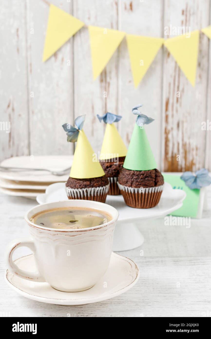 How to make paper party decorations. Step by step, tutorial Stock Photo ...