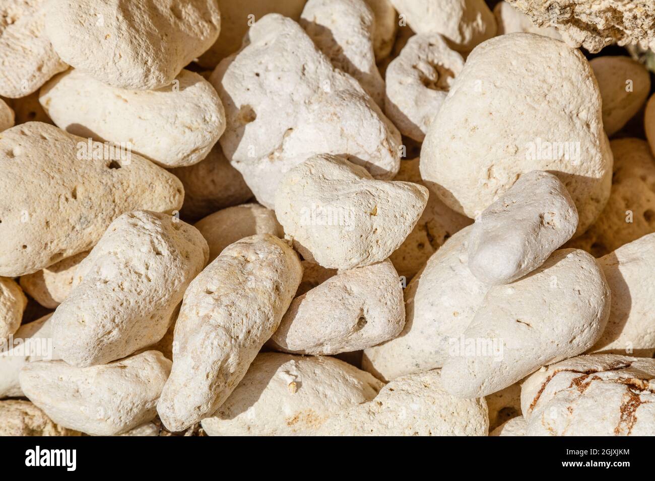 White coral rock, Diniwid Beach, Boracay Island, Philippines Stock ...