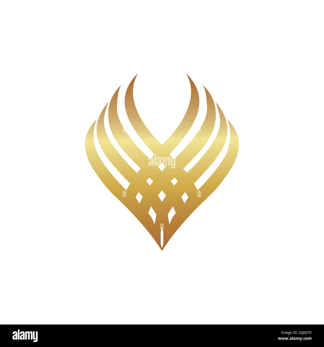 abstract luxury wing letter V logo icon flat vector concept graphic ...