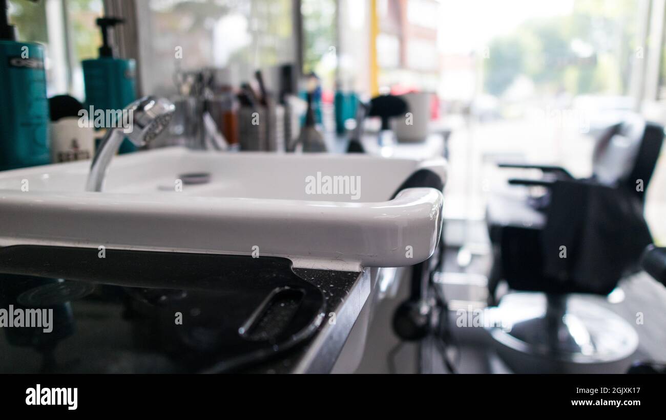 Barber Shop Sink Stock Photo - Alamy