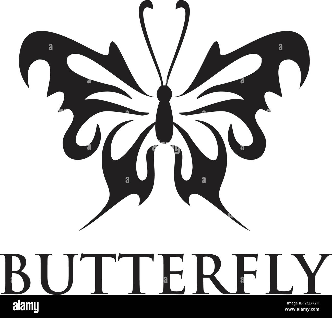 Gold butterfly vector vectors Cut Out Stock Images & Pictures - Alamy