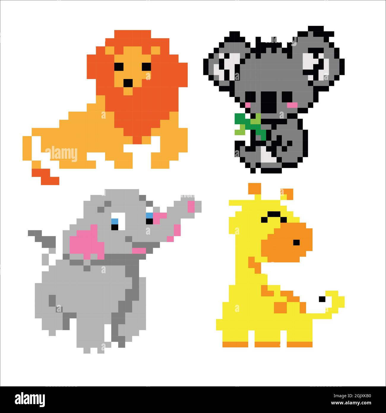 Cute Animal Pixel Art