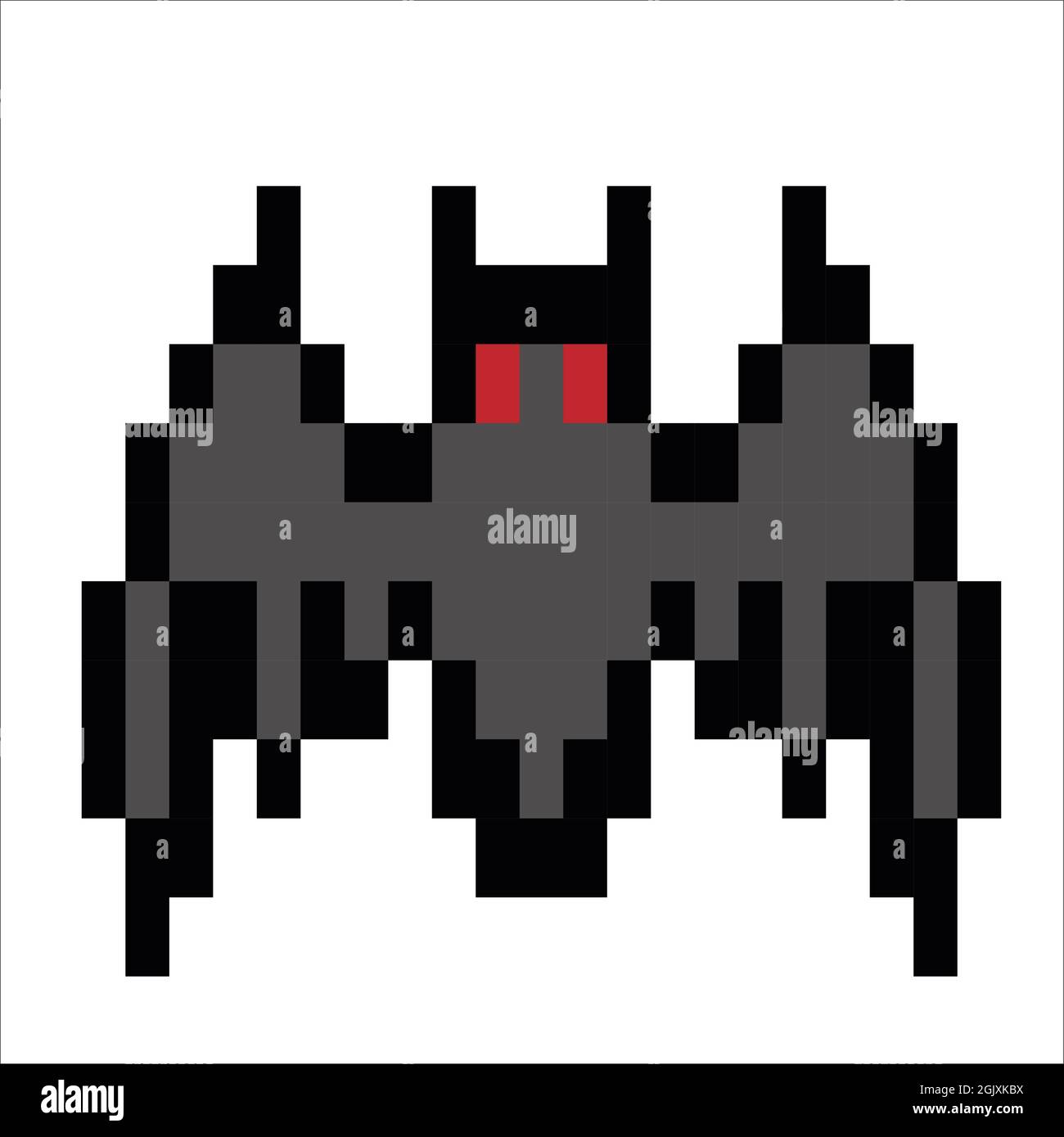 bat Pixel Art isolated on white Background. bit icon. Pixel design ...