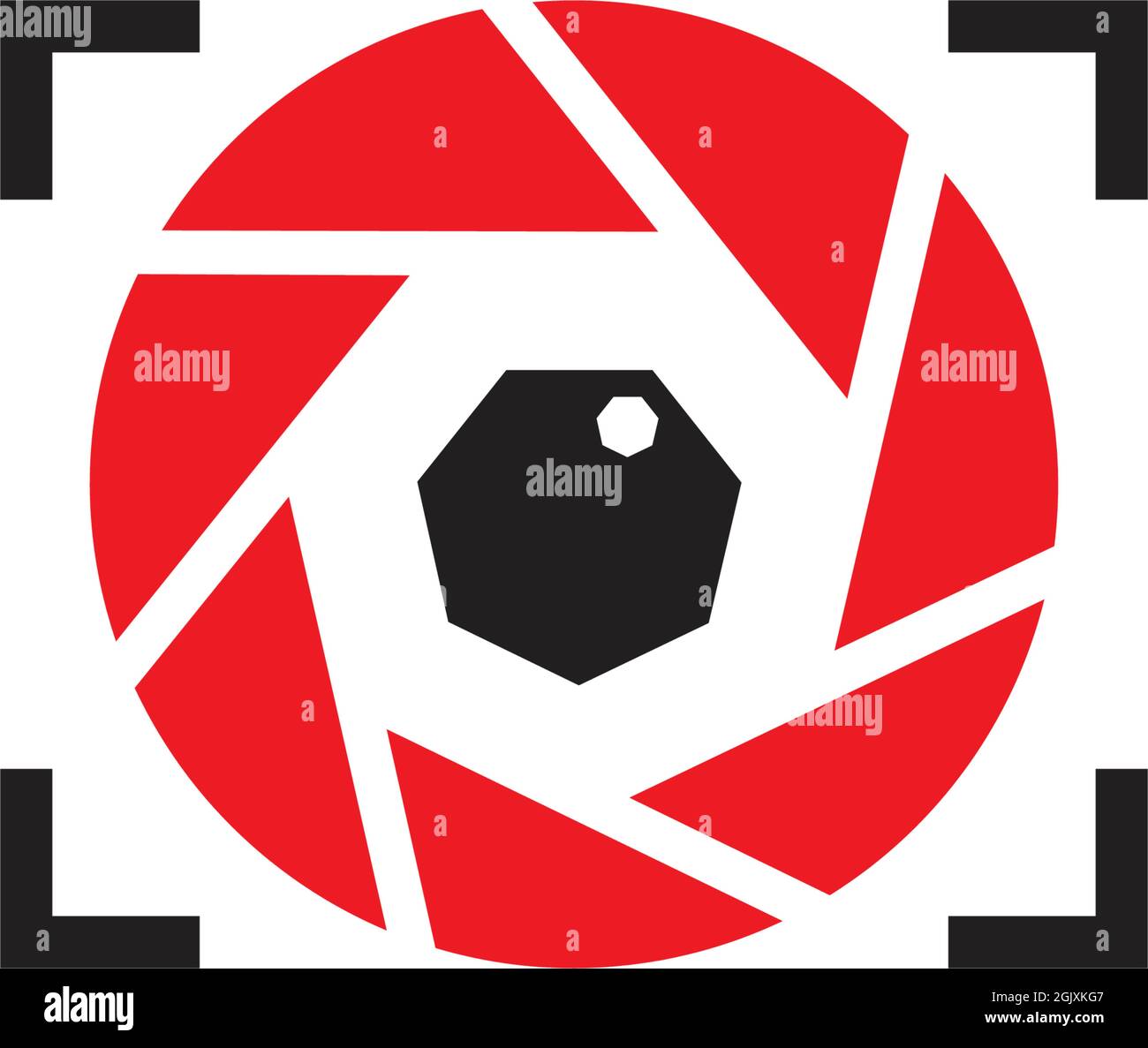 Camera lens icon logo design inspiration for photography activity Stock ...